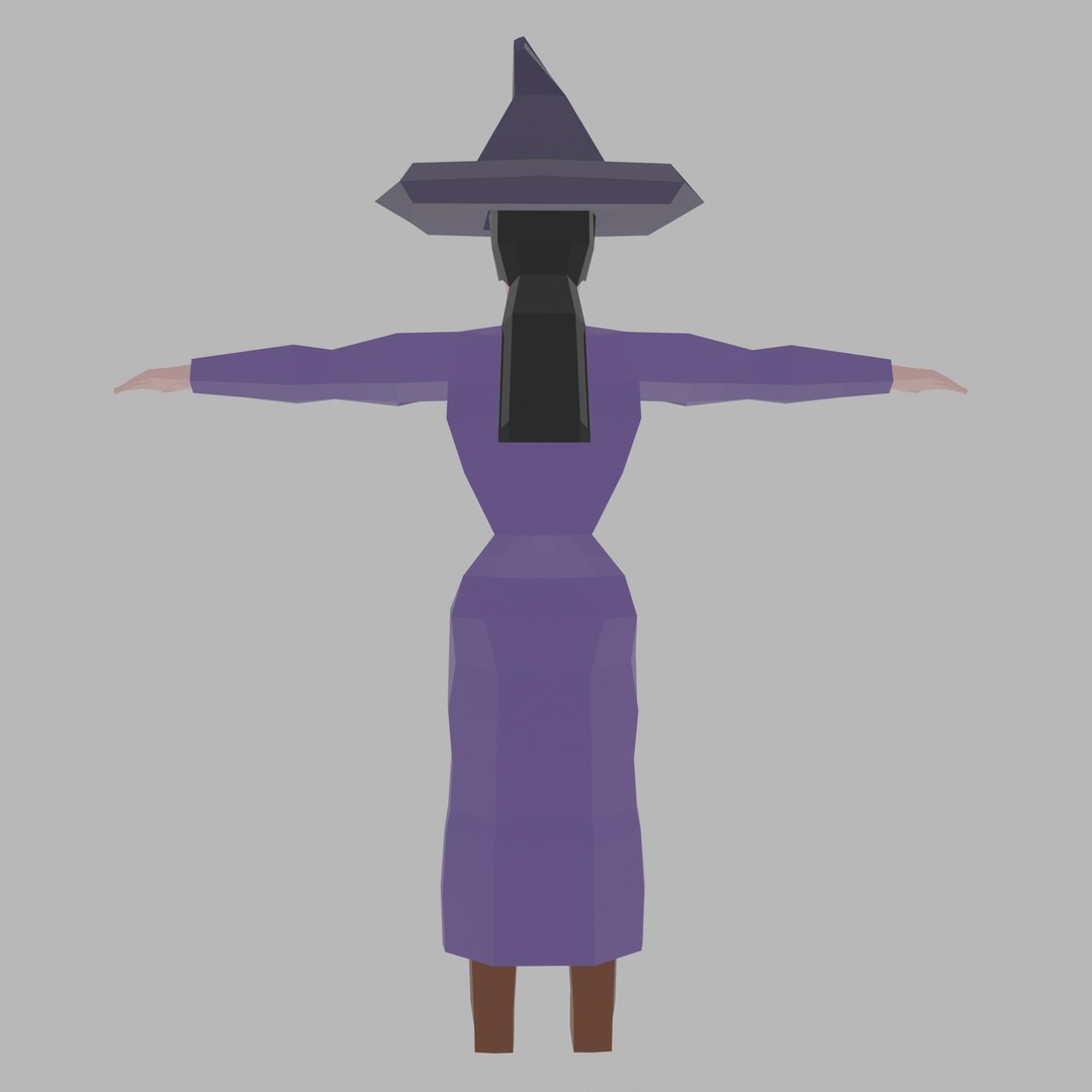 3D Low Poly Wizard Girl Rigged 6 model - TurboSquid 2171664