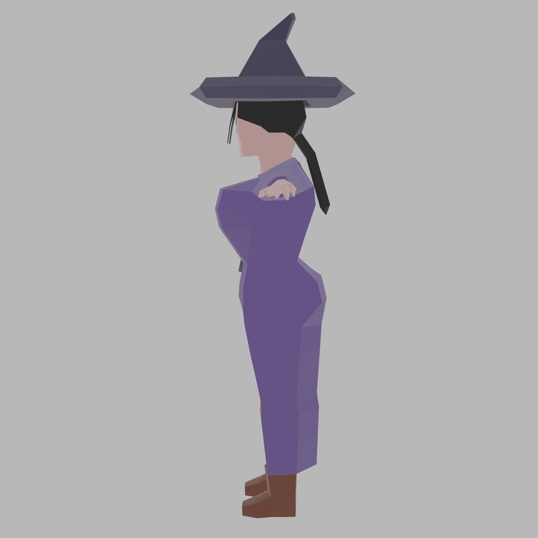 3D Low Poly Wizard Girl Rigged 6 model - TurboSquid 2171664