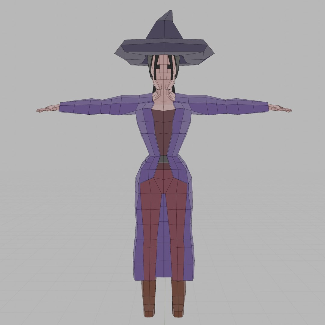 3D Low Poly Wizard Girl Rigged 6 model - TurboSquid 2171664