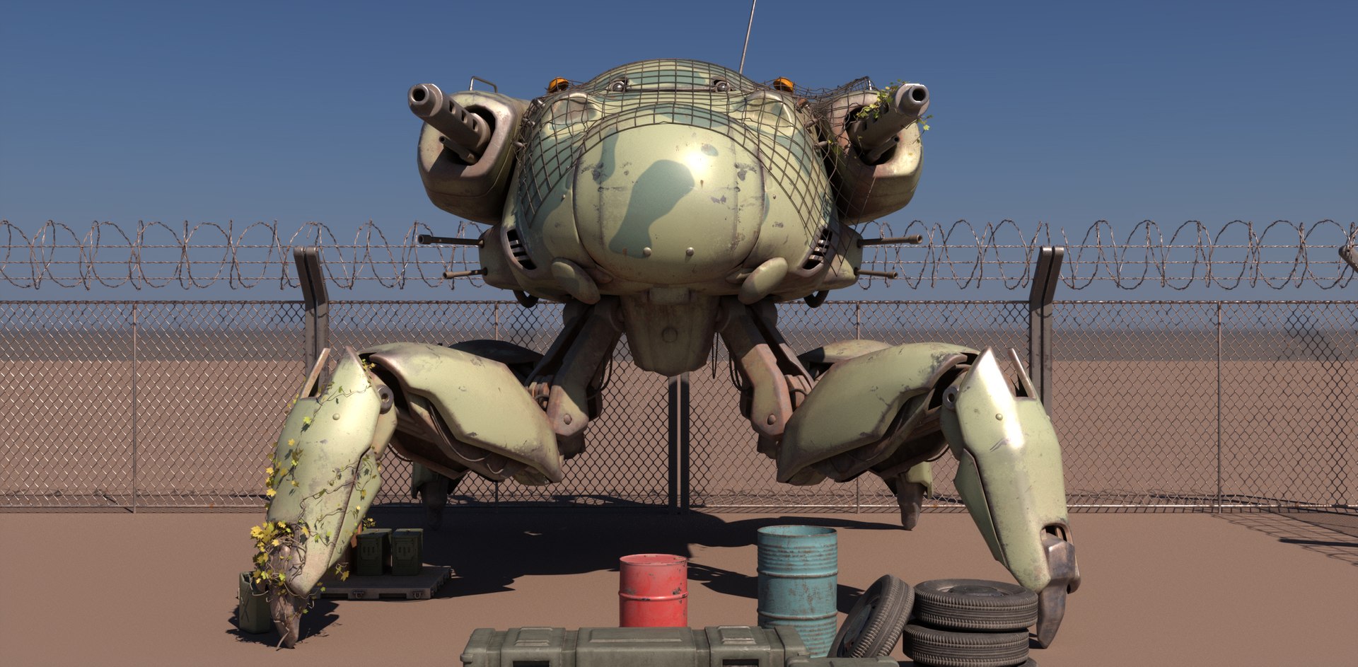 Combat Mecha Military Base 3D - TurboSquid 2161245