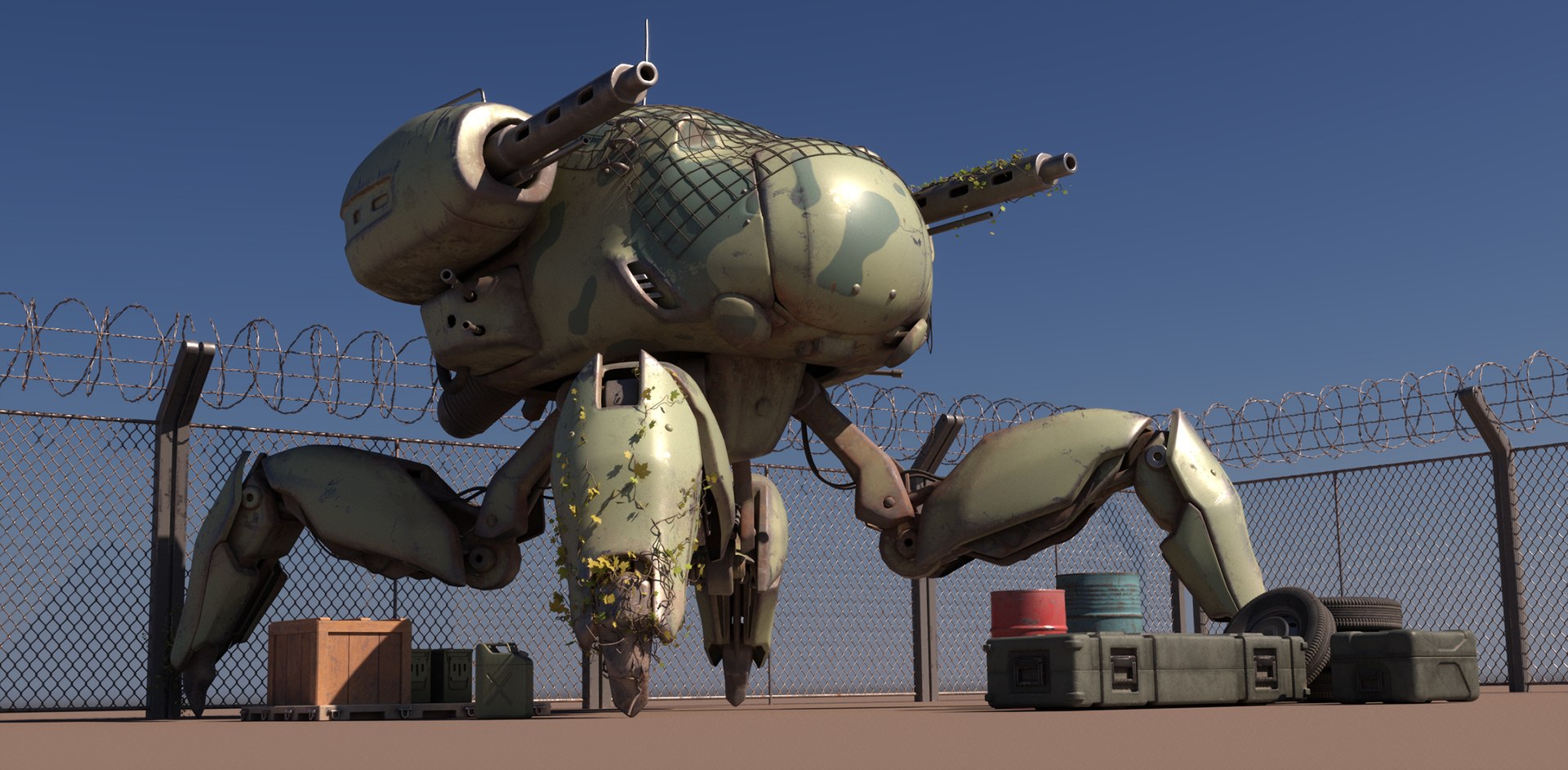 Combat Mecha Military Base 3D - TurboSquid 2161245