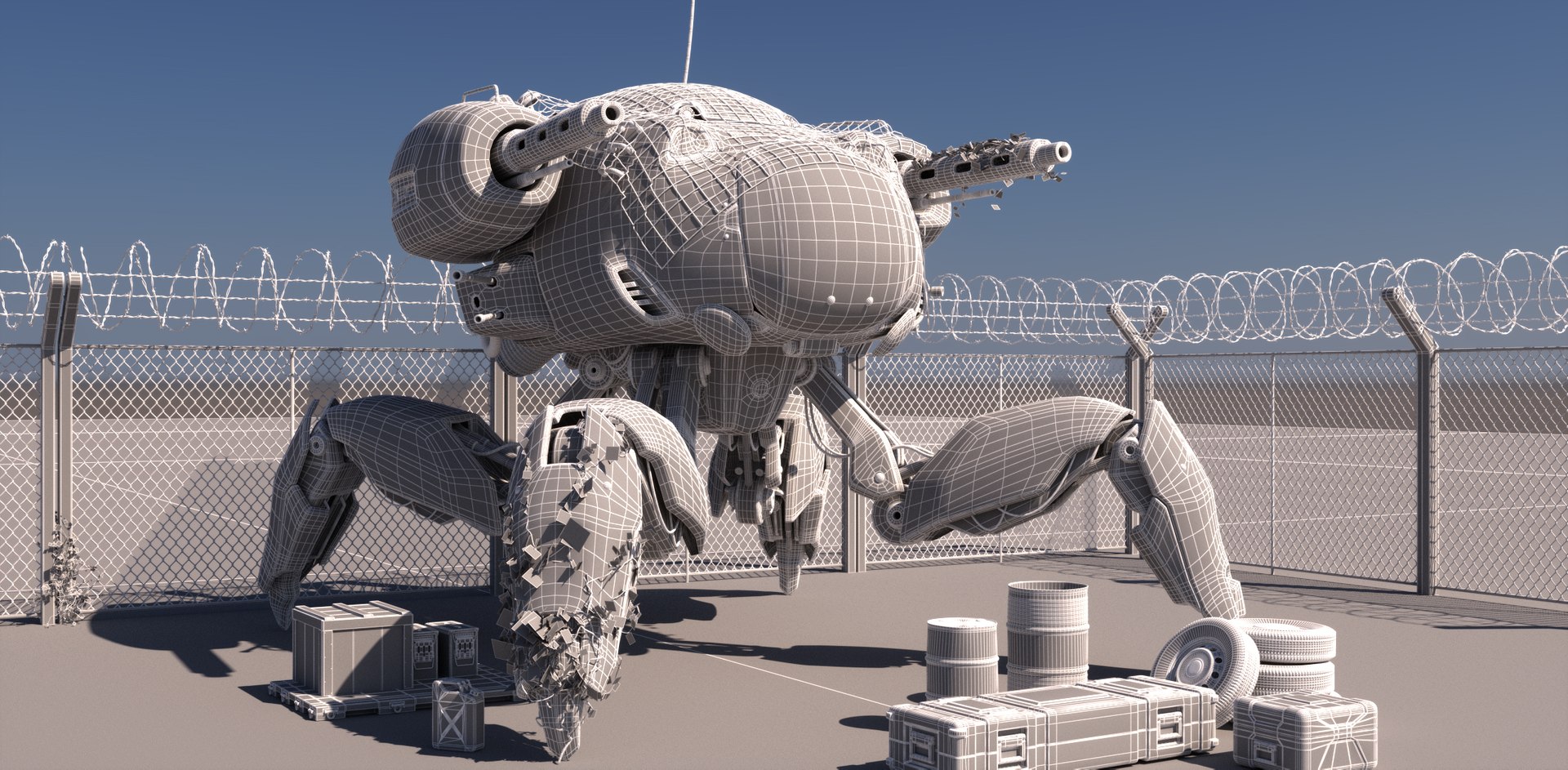Combat Mecha Military Base 3D - TurboSquid 2161245