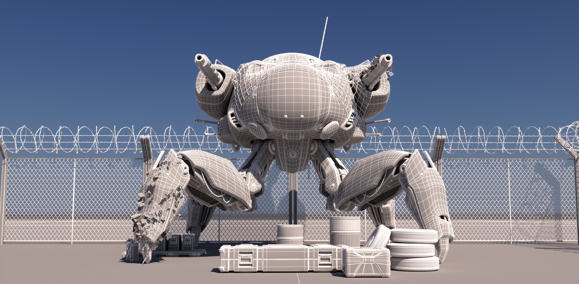 Combat Mecha Military Base 3D - TurboSquid 2161245