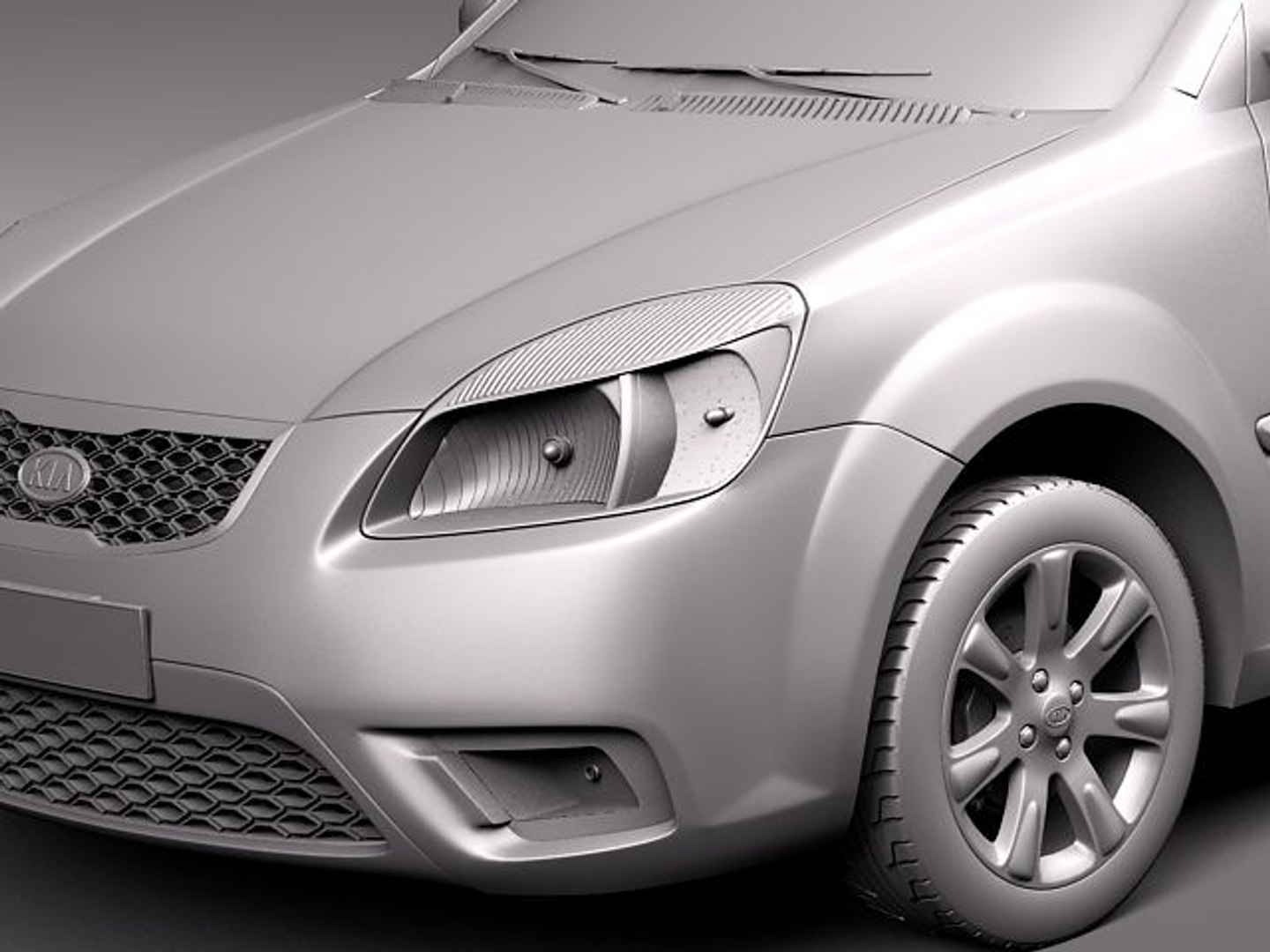 Kia Rio Sedan Car 3d C4d