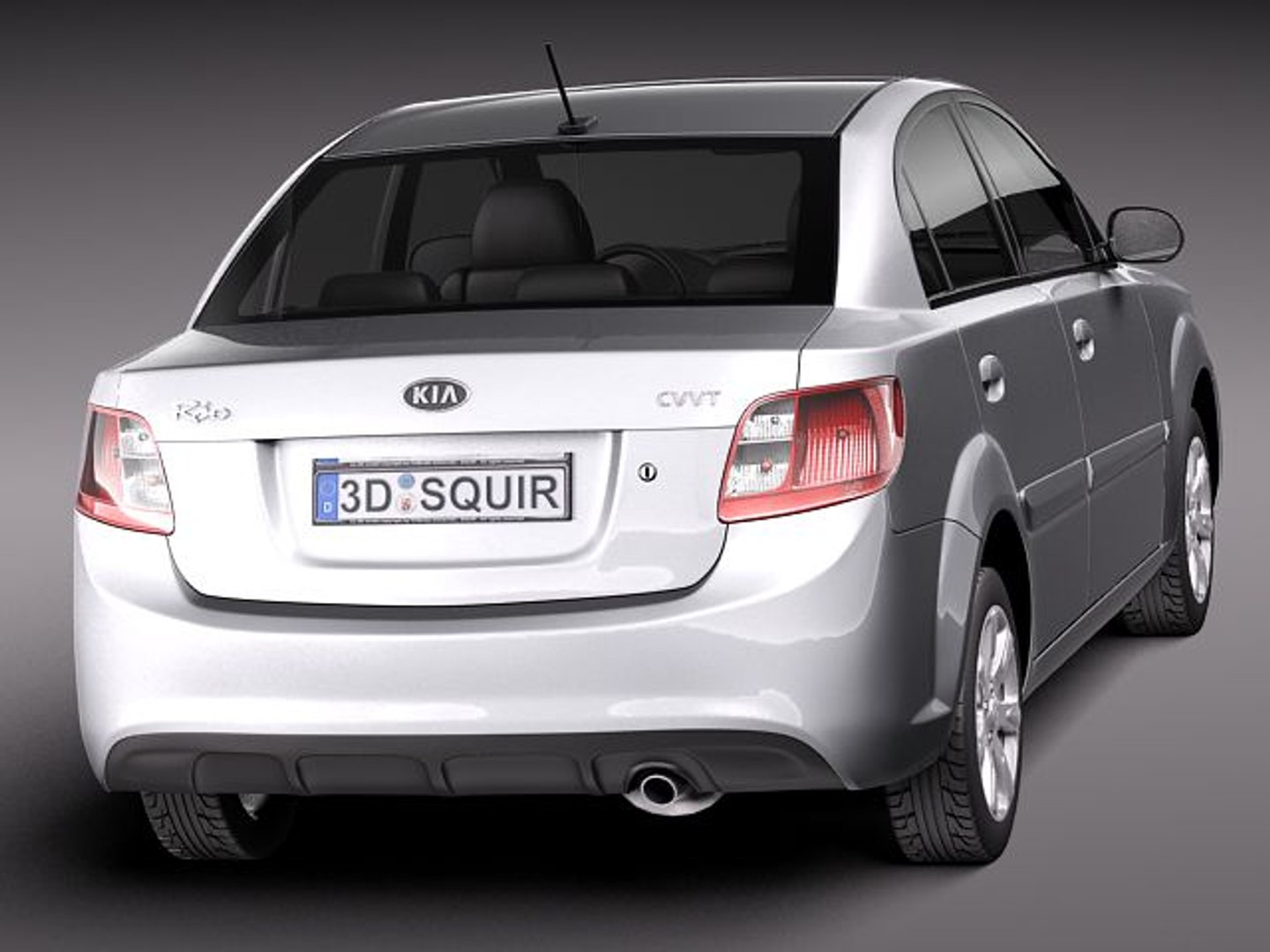 Kia Rio Sedan Car 3d C4d