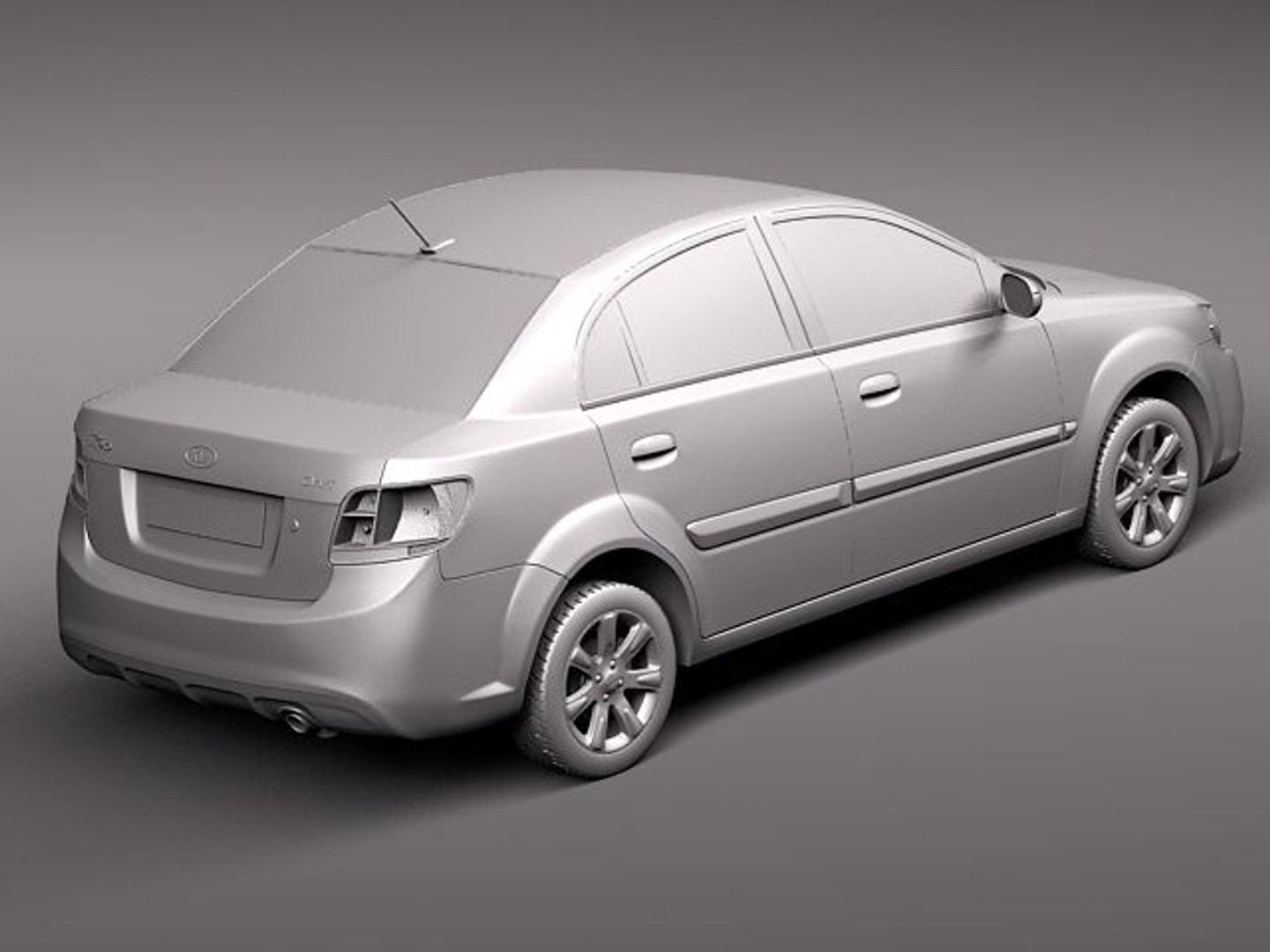 Kia Rio Sedan Car 3d C4d