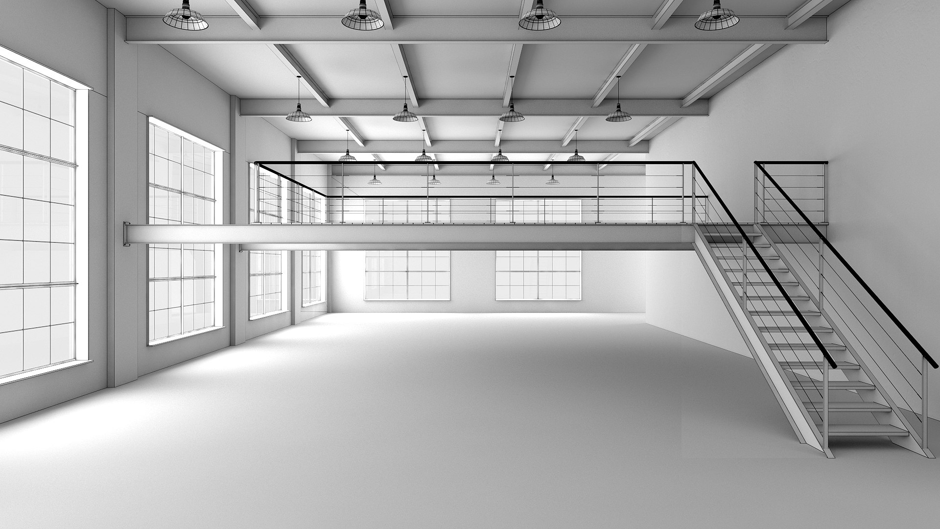 3D Model Industrial Loft Collection 2 - TurboSquid 1754878