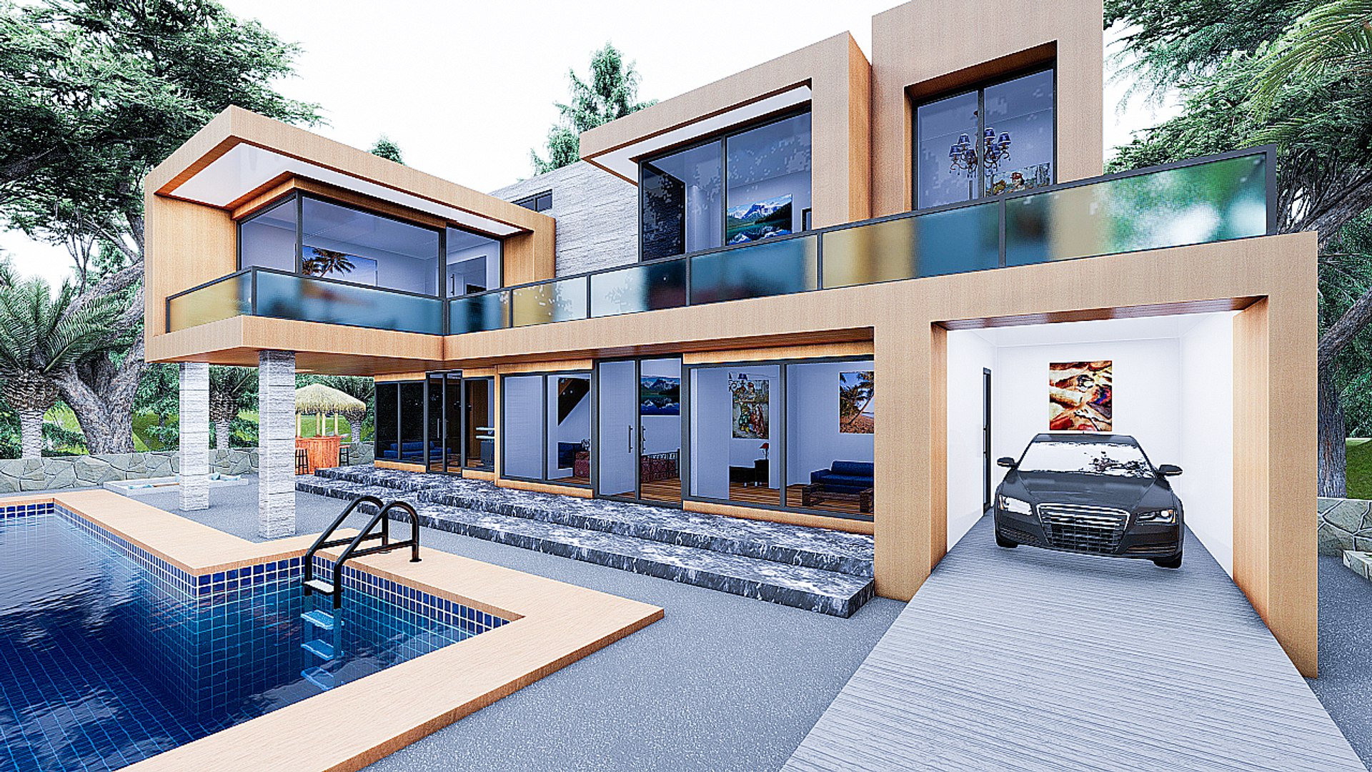 Villa 3D model - TurboSquid 1682611