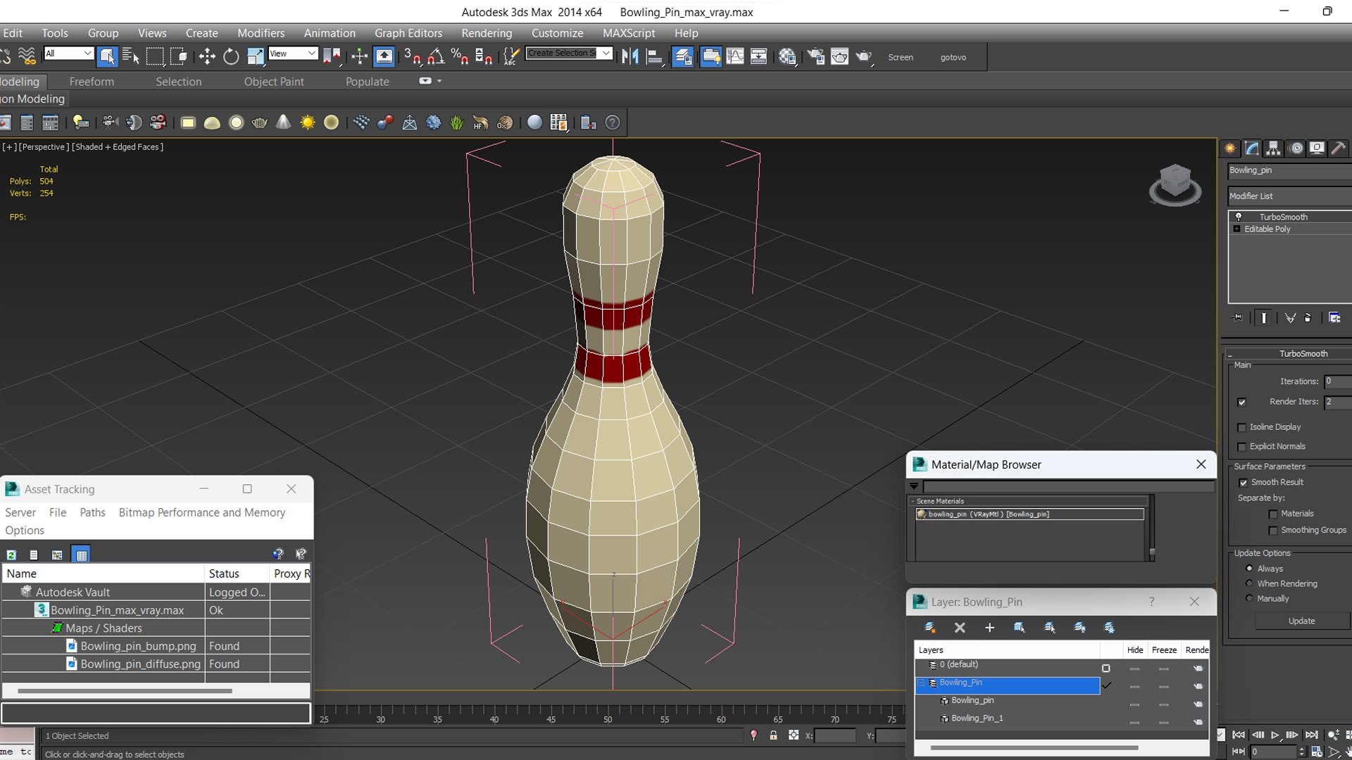 3D Model Bowling Pin - TurboSquid 2206392