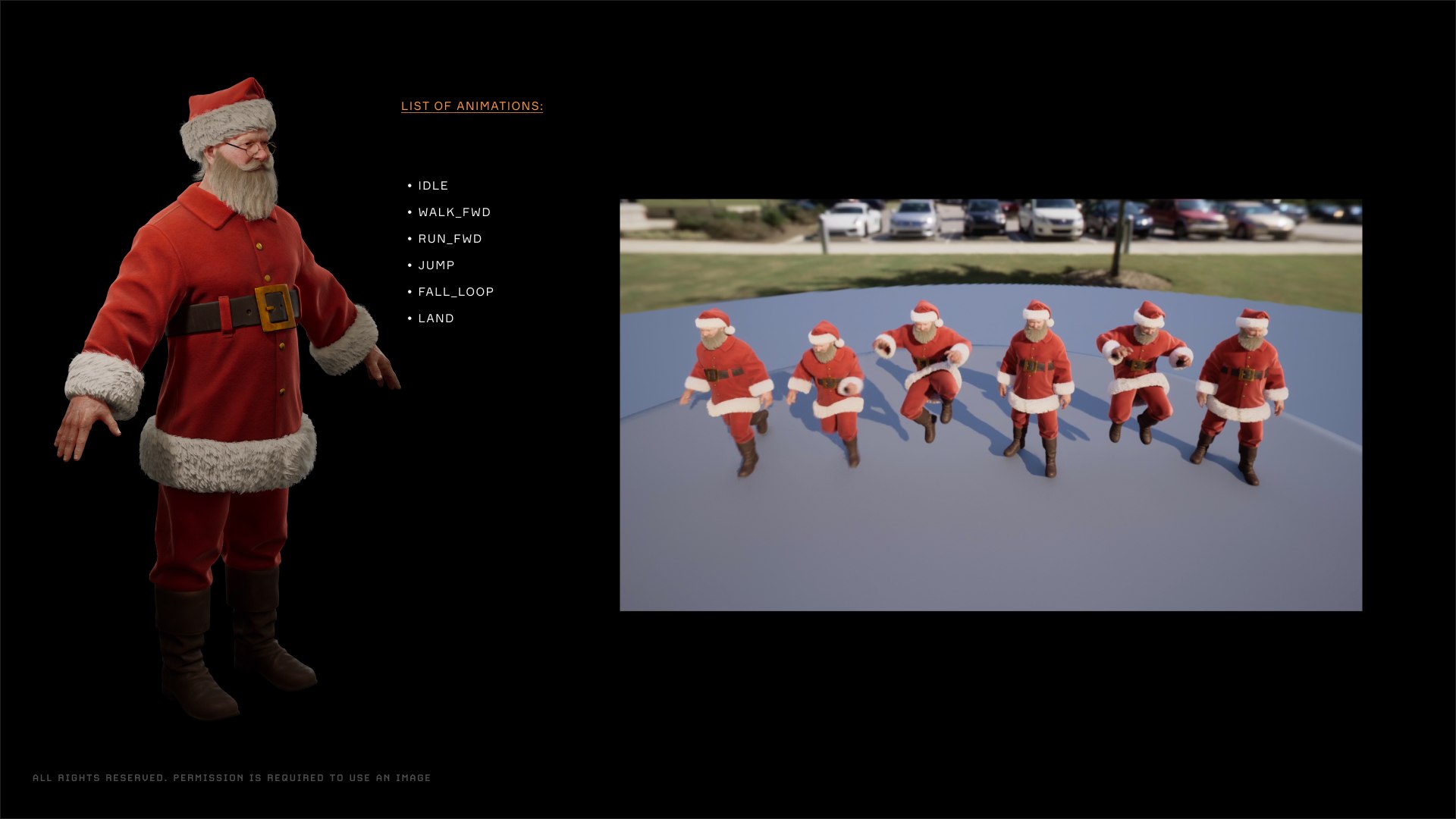 3D Classic Santa Clause Animated For Unreal Engine - TurboSquid 2151552
