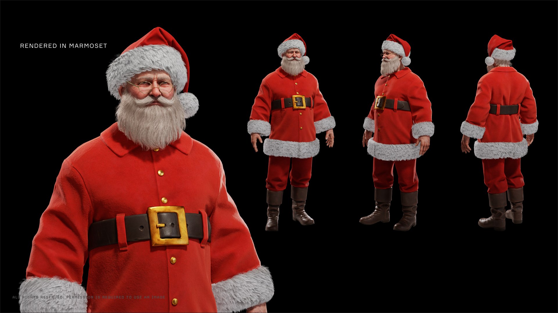 3D Classic Santa Clause Animated For Unreal Engine - TurboSquid 2151552