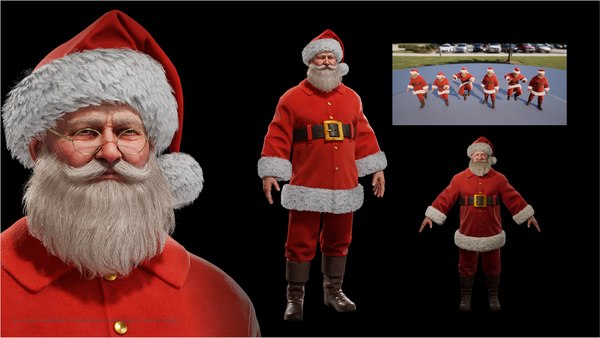 modelo 3d Papá Noel clásico animado para Unreal Engine - TurboSquid 2151552