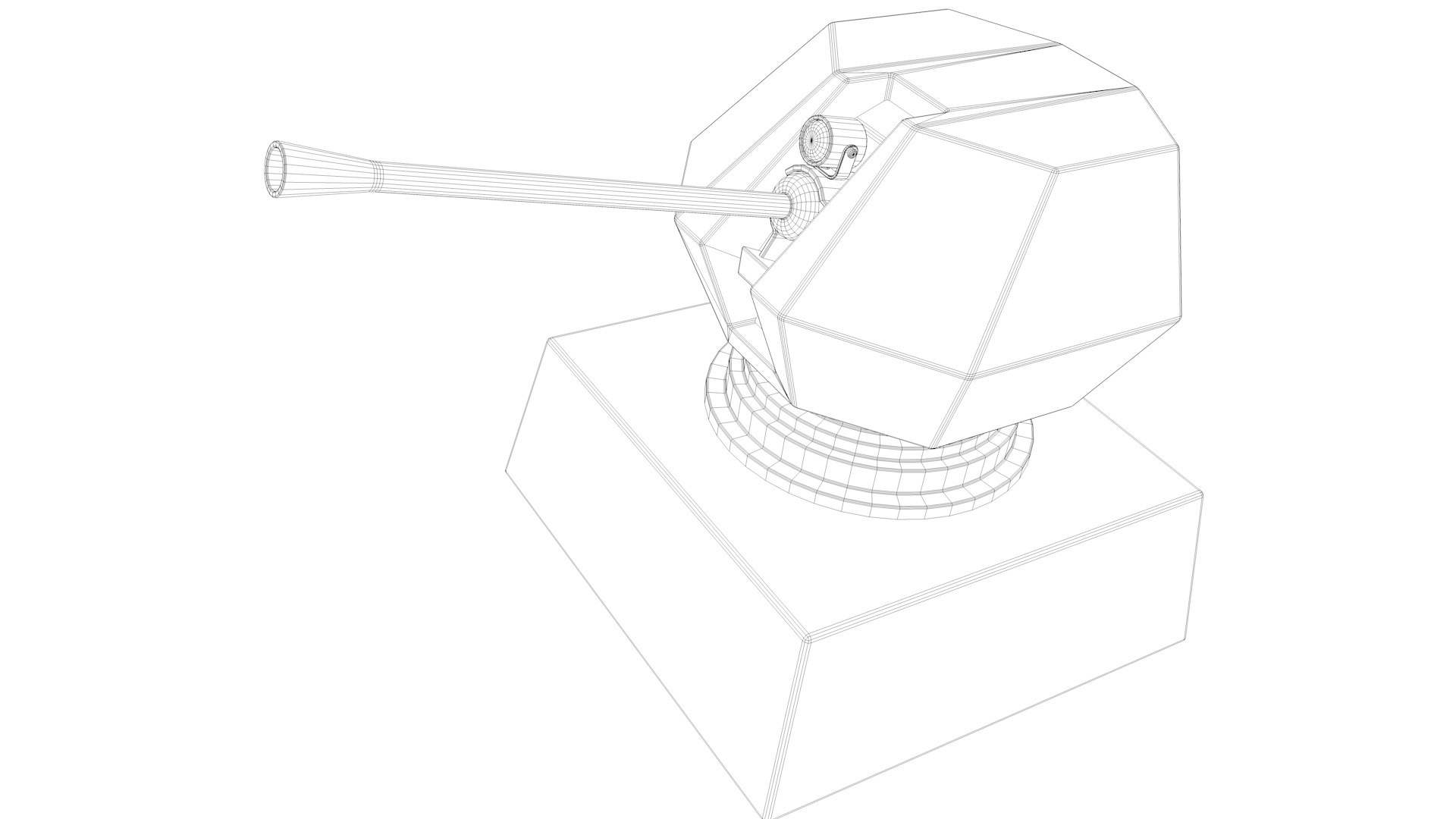 Generic Turret Gun 3D Model - TurboSquid 2326355