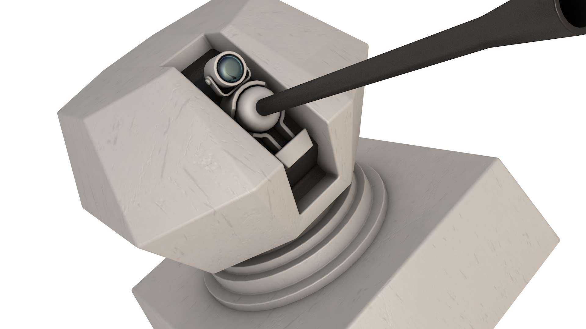 Generic Turret Gun 3D Model - TurboSquid 2326355