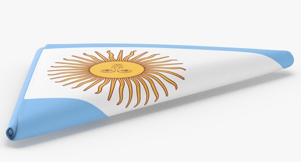 modelo 3d Bandera Triángulo Doblado Argentina - TurboSquid 1573516