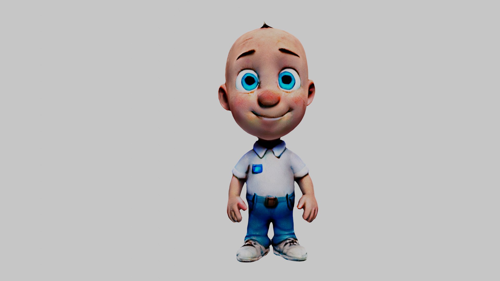3D Bald Boy - Cartoon Child Model - TurboSquid 2134164