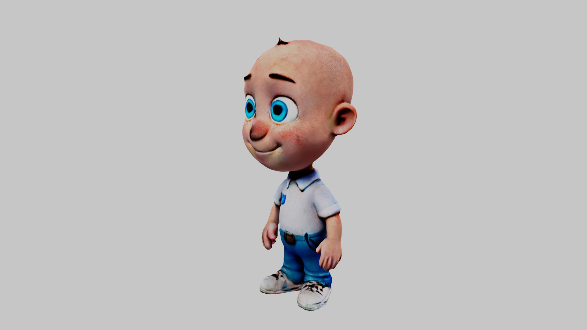 3D Bald Boy - Cartoon Child Model - TurboSquid 2134164