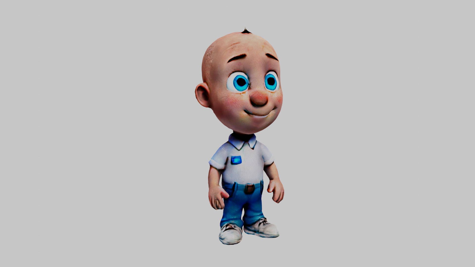 3D Bald Boy - Cartoon Child Model - TurboSquid 2134164