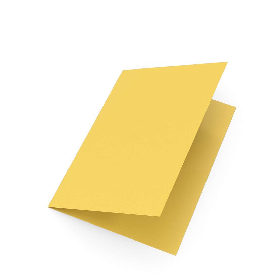 Yellow Greeting Card 3D Model - TurboSquid 2207524
