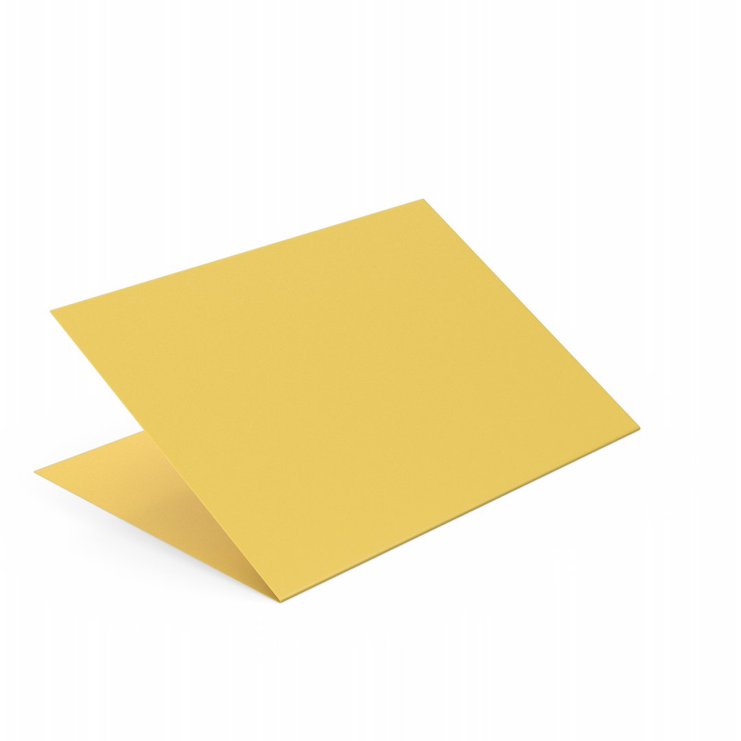 Yellow Greeting Card 3D Model - TurboSquid 2207524