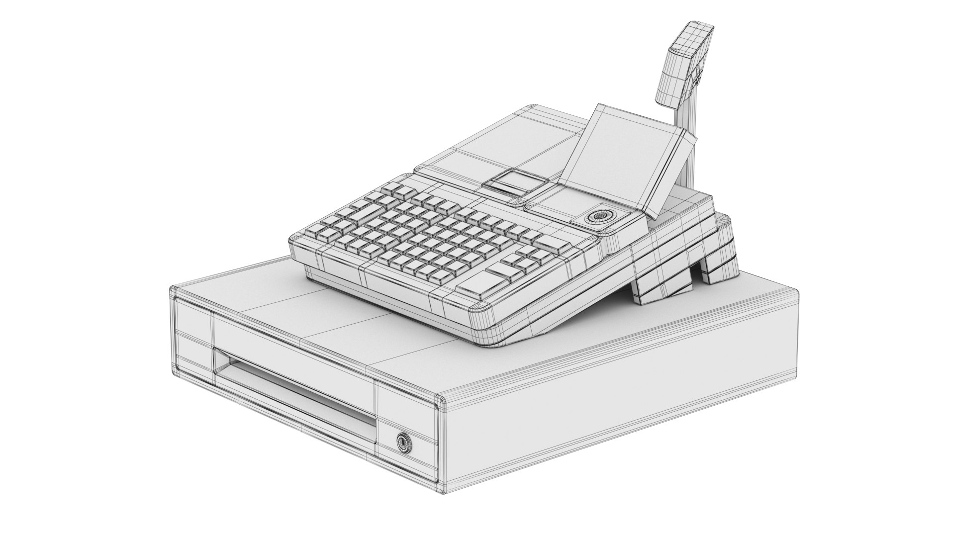 Realistic Cash Register Casio 3D - TurboSquid 1459081