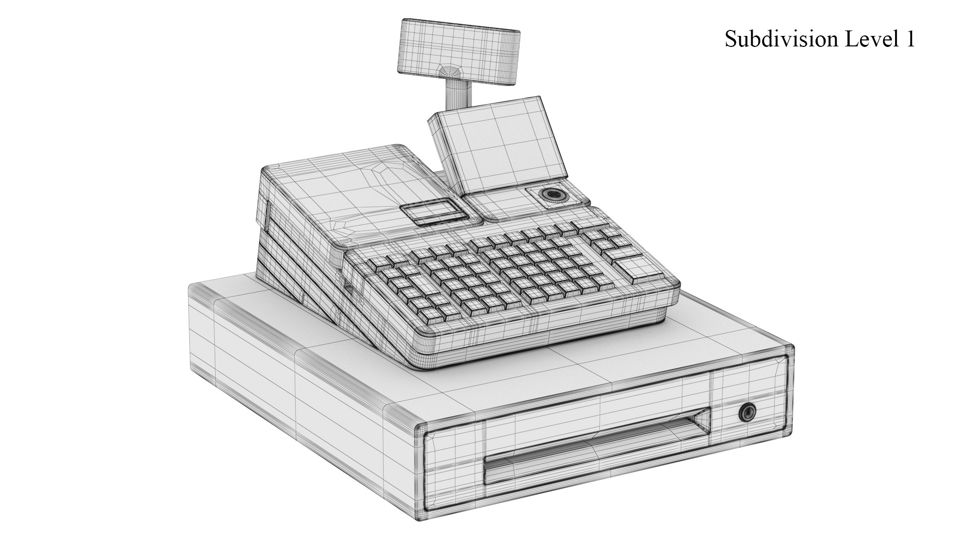 Realistic Cash Register Casio 3D - TurboSquid 1459081