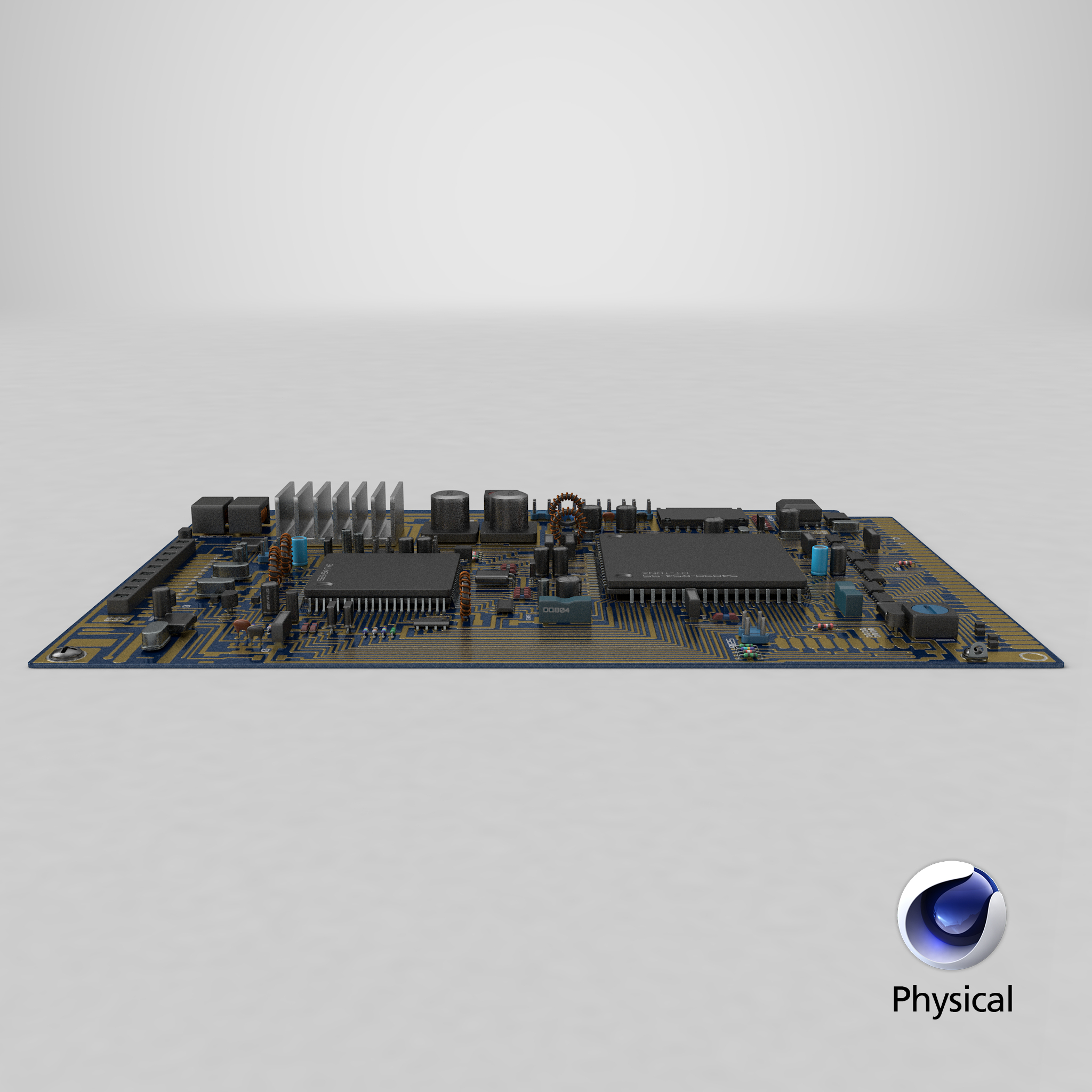 Generic circuit blue board 3D model - TurboSquid 1234784
