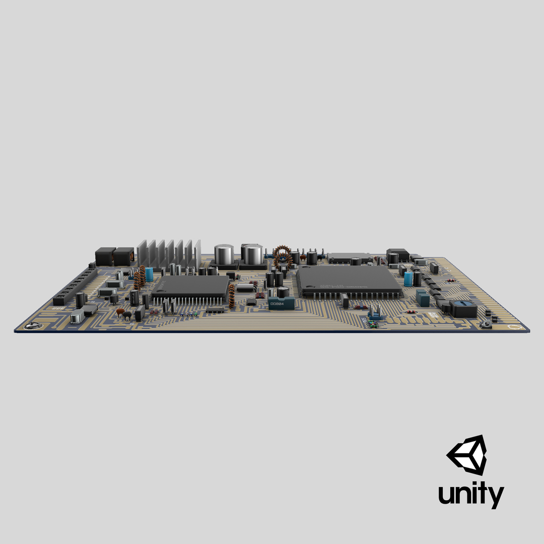Generic circuit blue board 3D model - TurboSquid 1234784