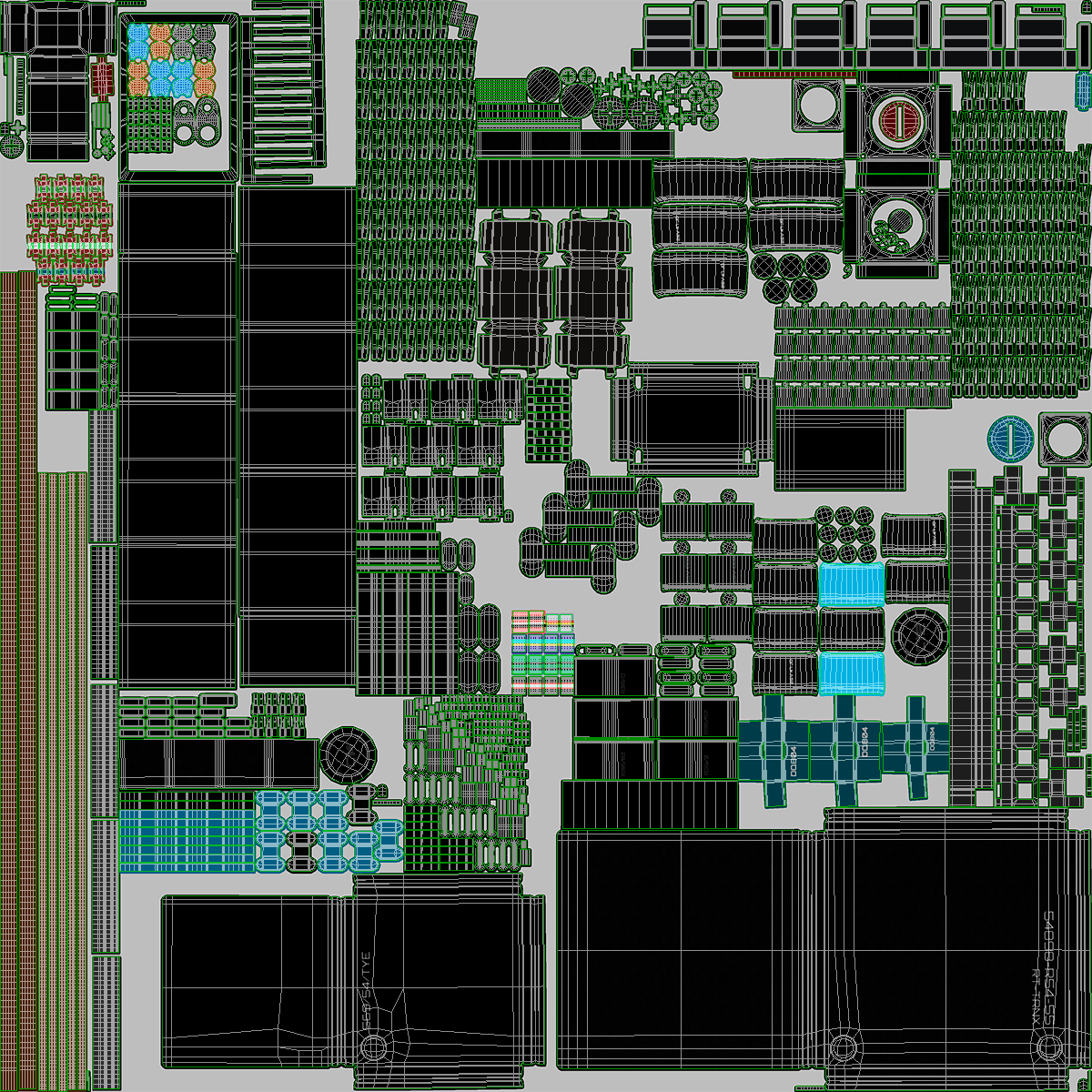 Generic circuit blue board 3D model - TurboSquid 1234784