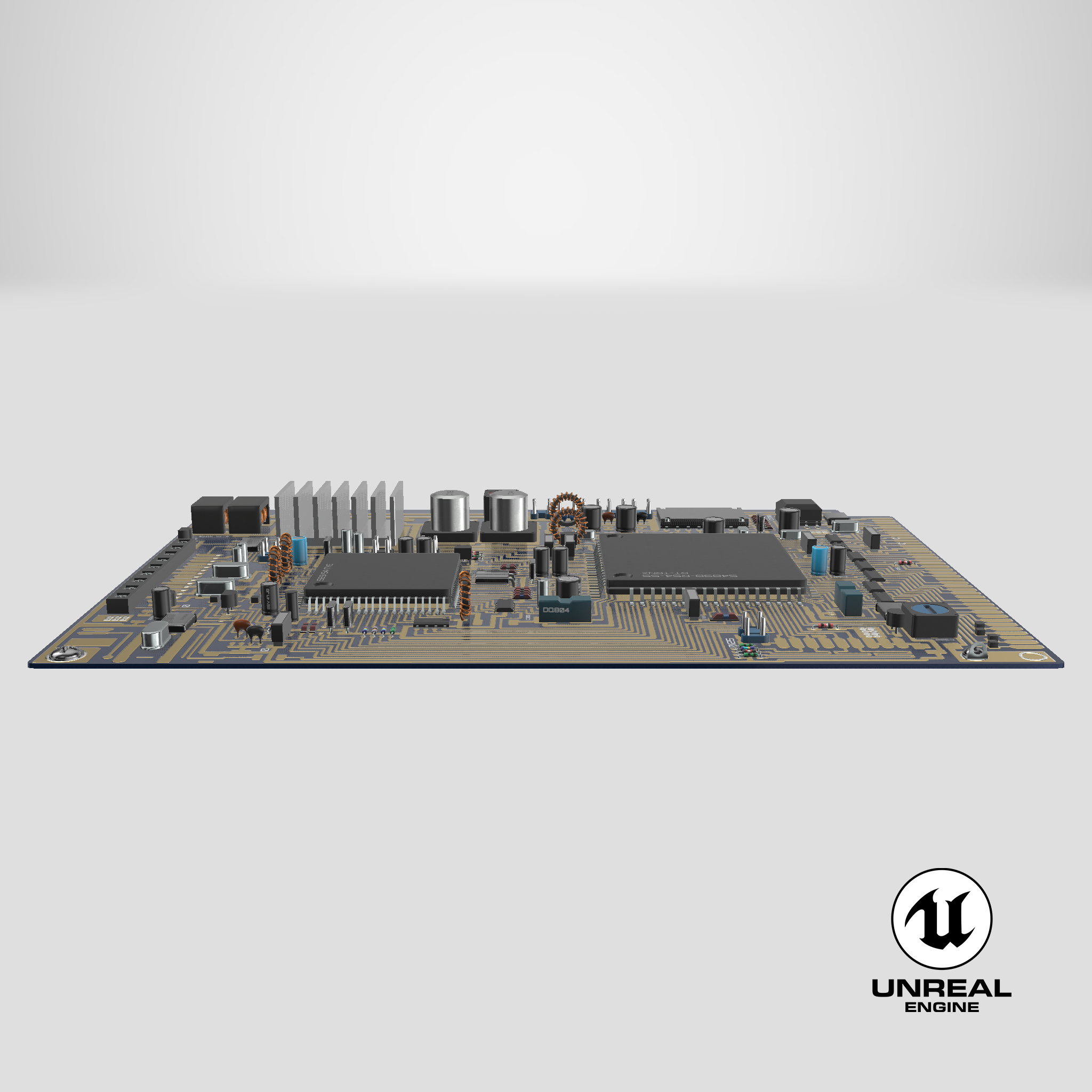 Generic circuit blue board 3D model - TurboSquid 1234784