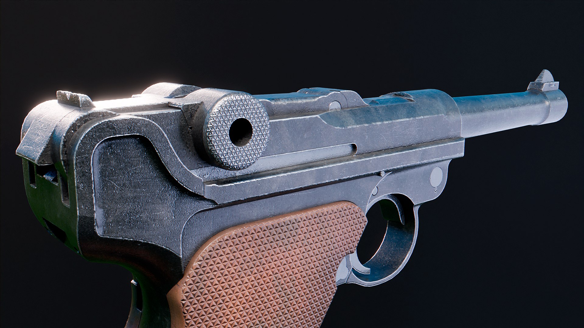 Luger P08 - WW2 German Pistol 3D Model - TurboSquid 2229561