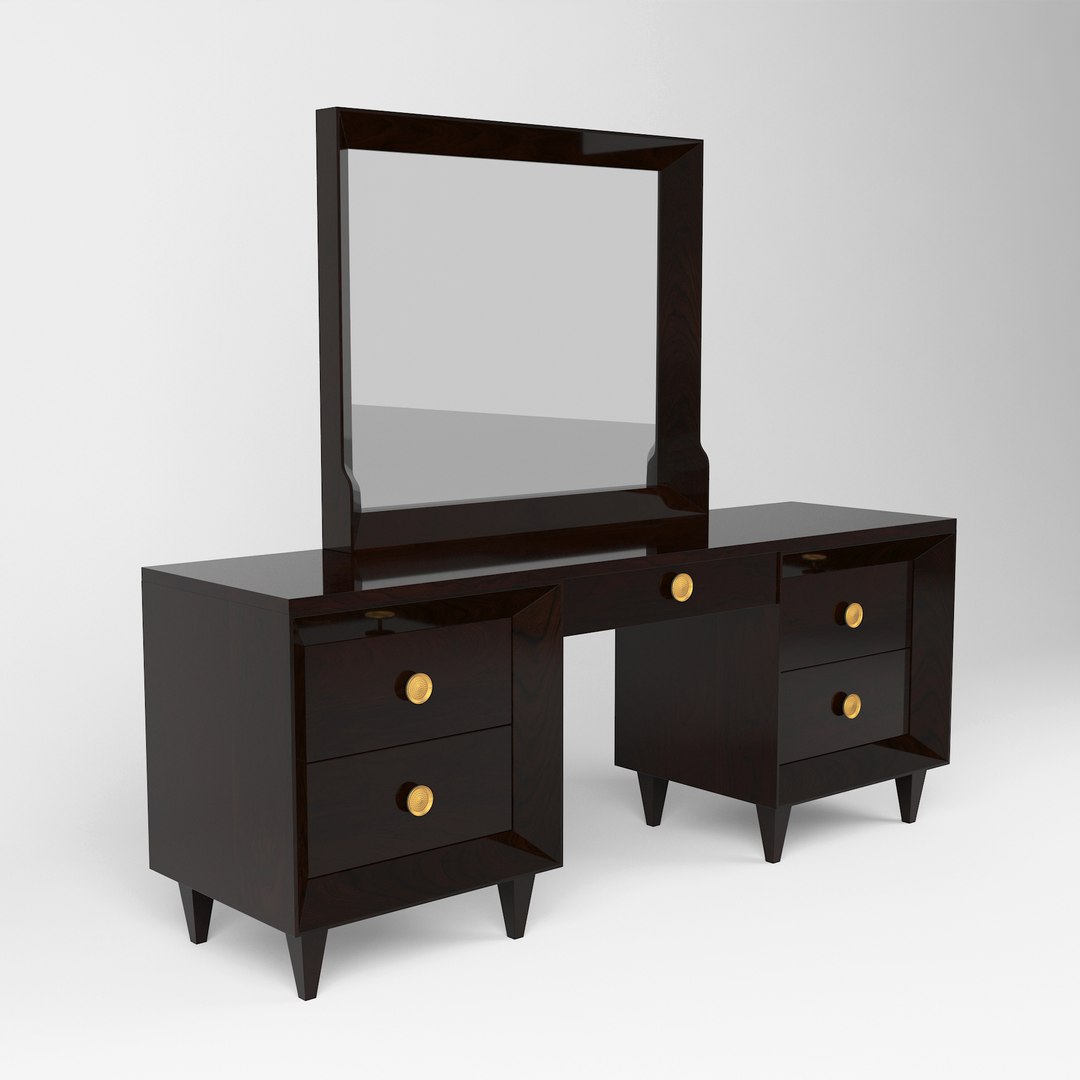 3D Model Modern Makeup Table 001 - TurboSquid 2296059