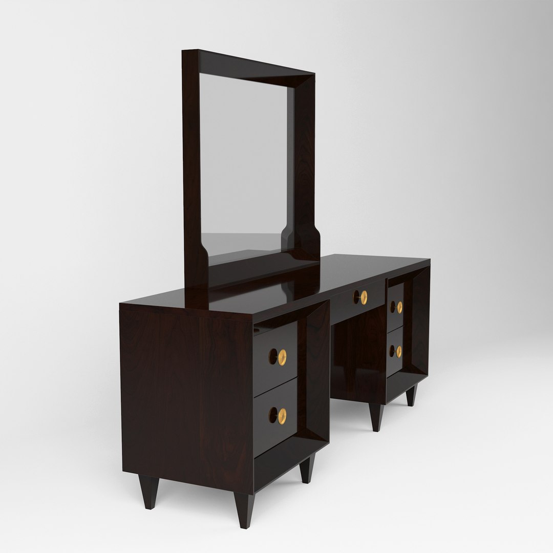 3D Model Modern Makeup Table 001 - TurboSquid 2296059