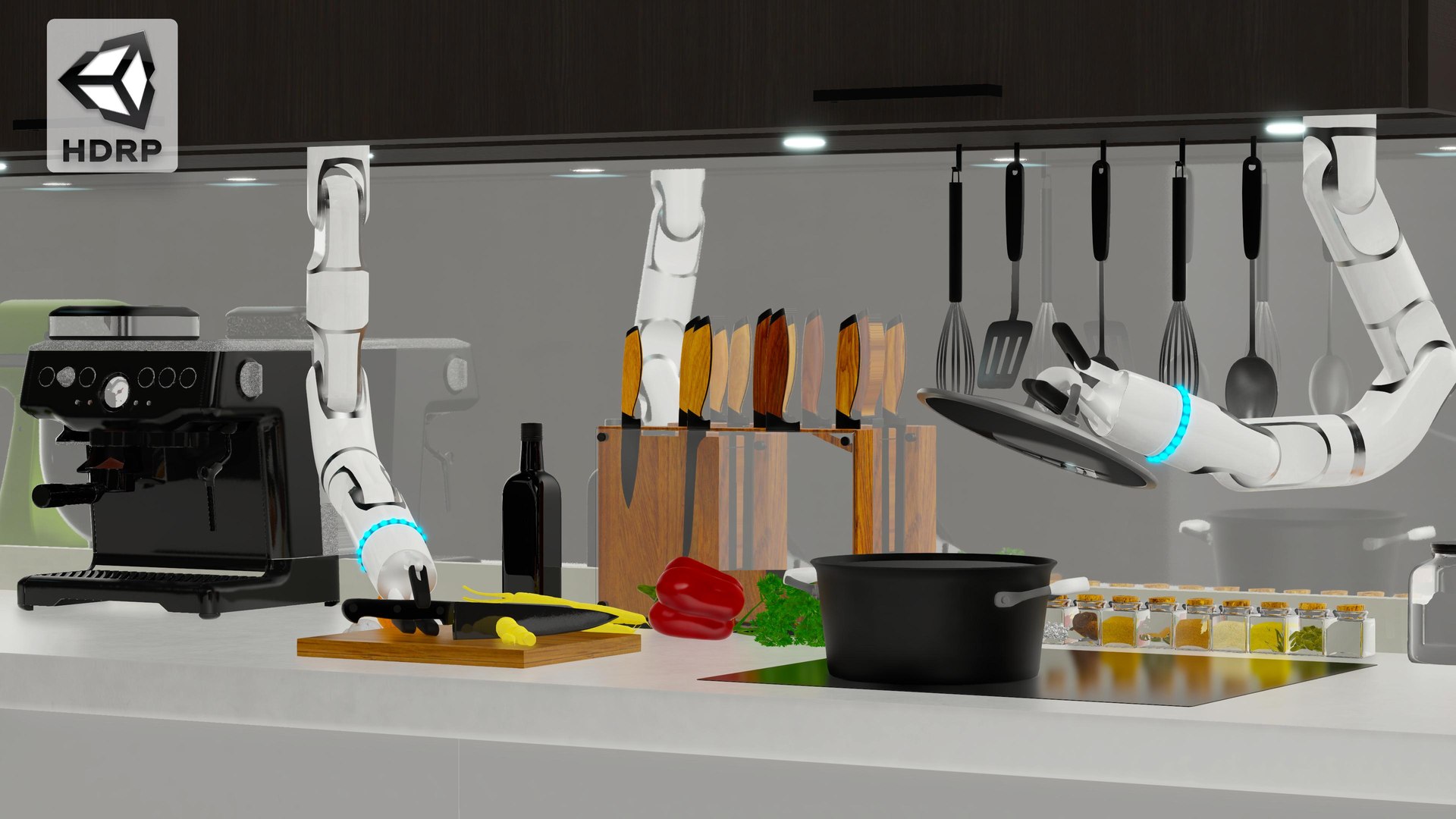 Robotic Arm Cooking Assistant 3D - TurboSquid 2204915