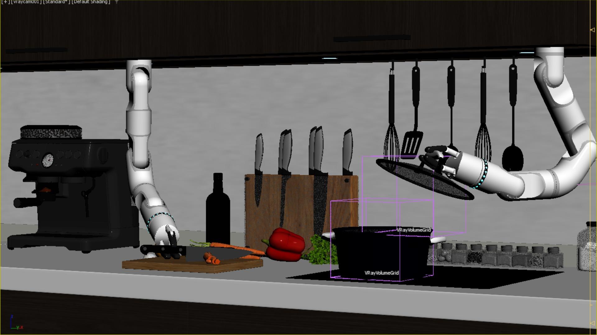 Robotic Arm Cooking Assistant 3D - TurboSquid 2204915