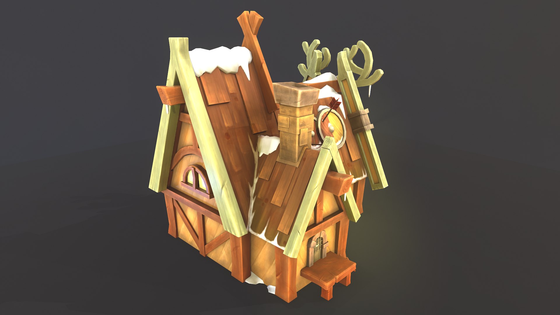 Winter House 3D Model - TurboSquid 1611559