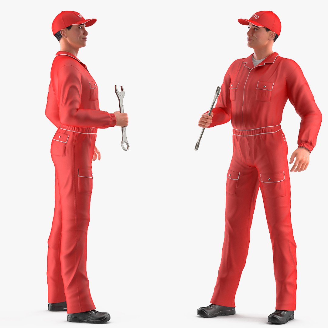 3D auto mechanic rigged model - TurboSquid 1579569