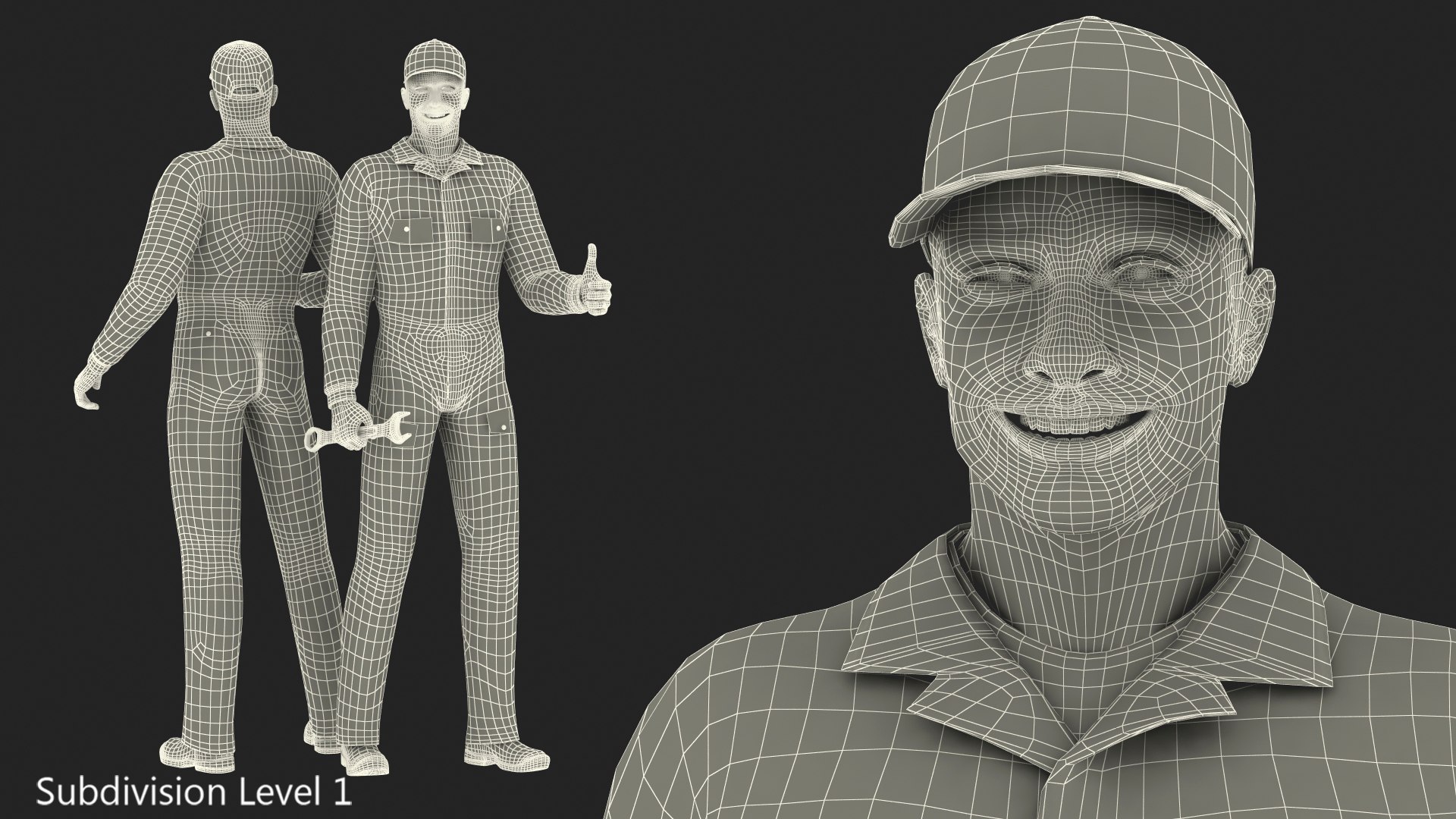 3D auto mechanic rigged model - TurboSquid 1579569