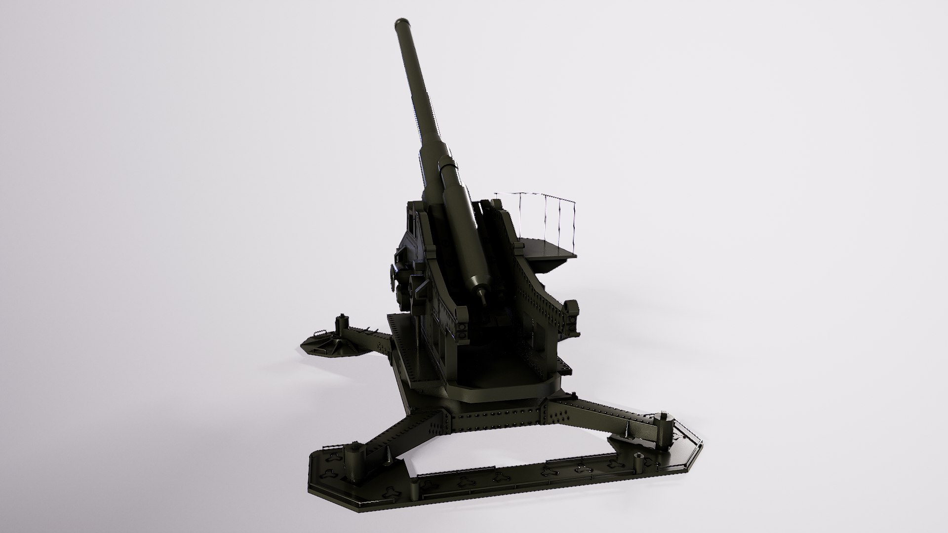 210-mm Cannon Model 1939 Br-17 3D - TurboSquid 1757202