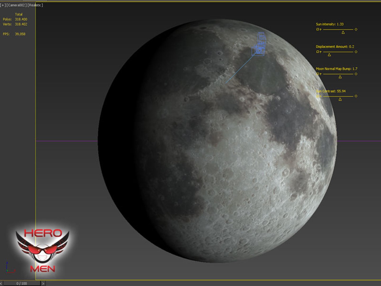 3d Model Realistic Moon