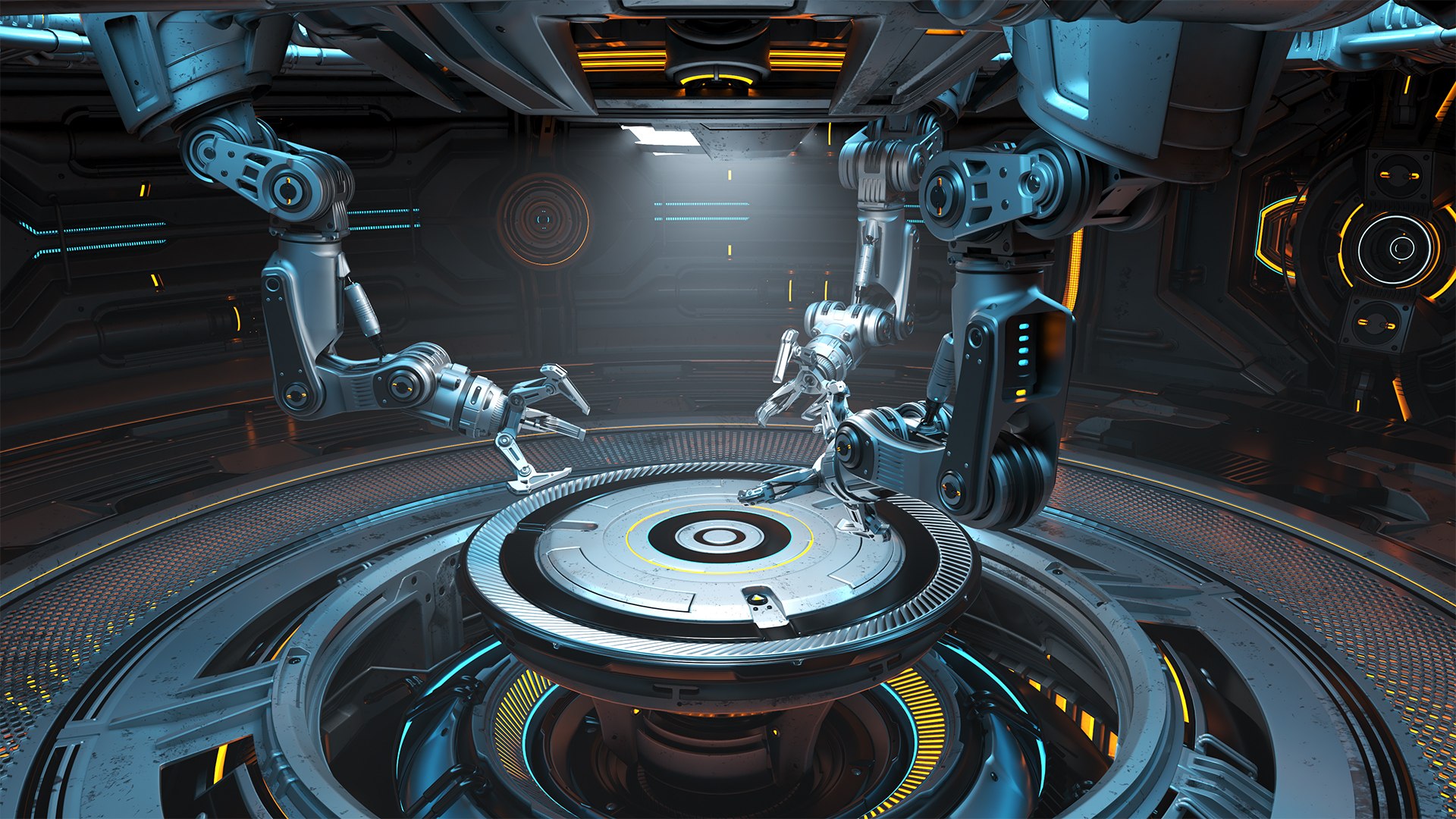 Sci-Fi Robotic Factory - Rigged 3D Model - TurboSquid 2070519