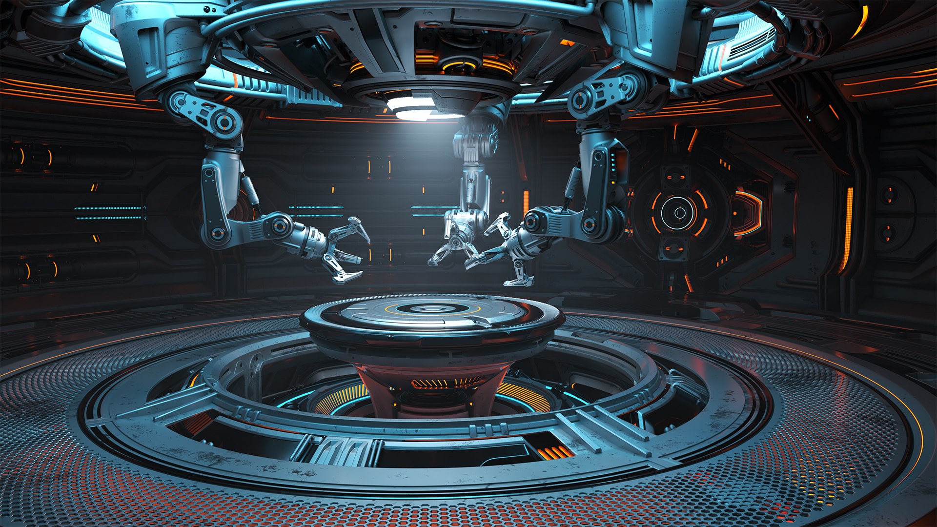 Sci-Fi Robotic Factory - Rigged 3D Model - TurboSquid 2070519