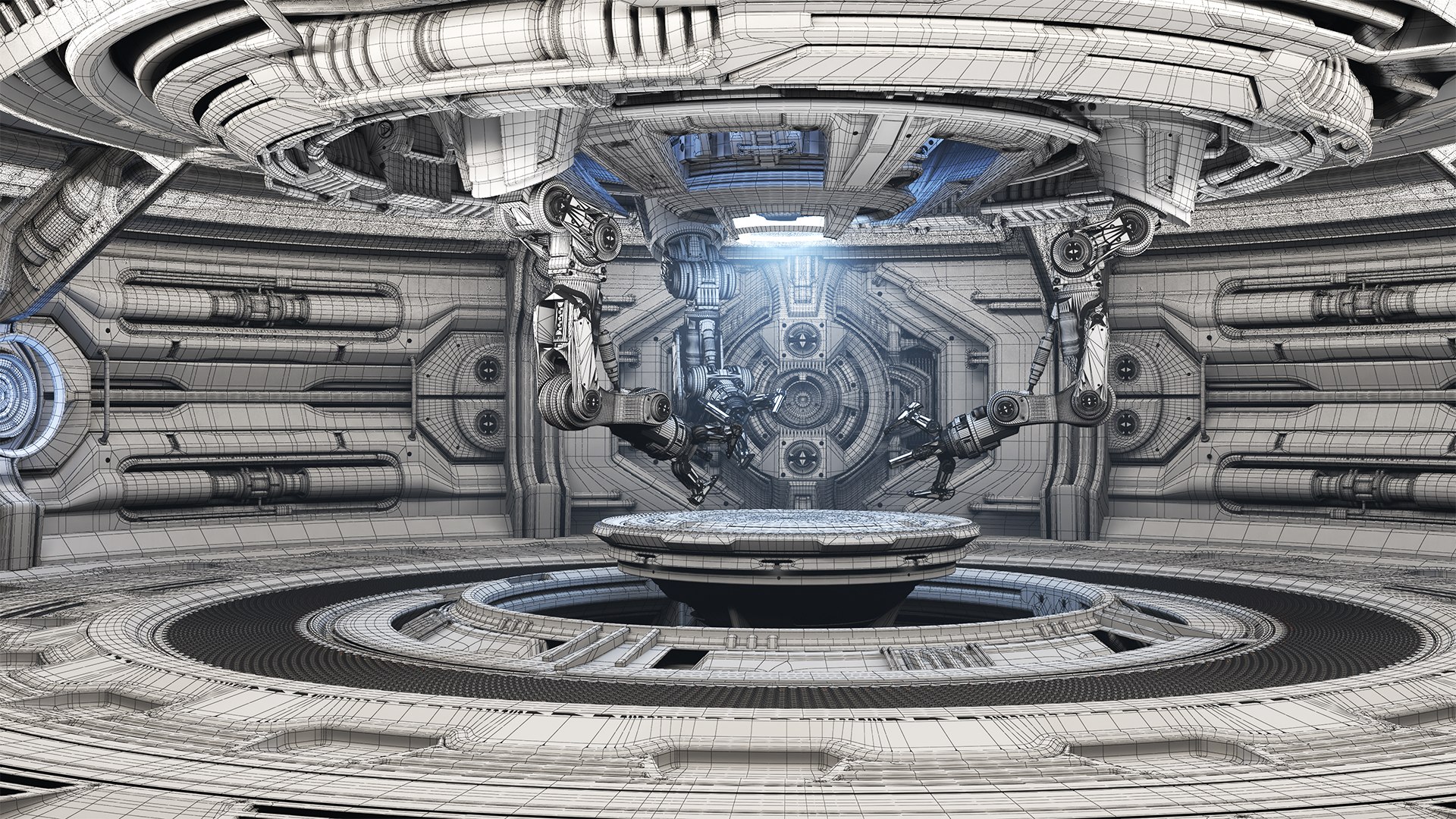 Sci-Fi Robotic Factory - Rigged 3D Model - TurboSquid 2070519