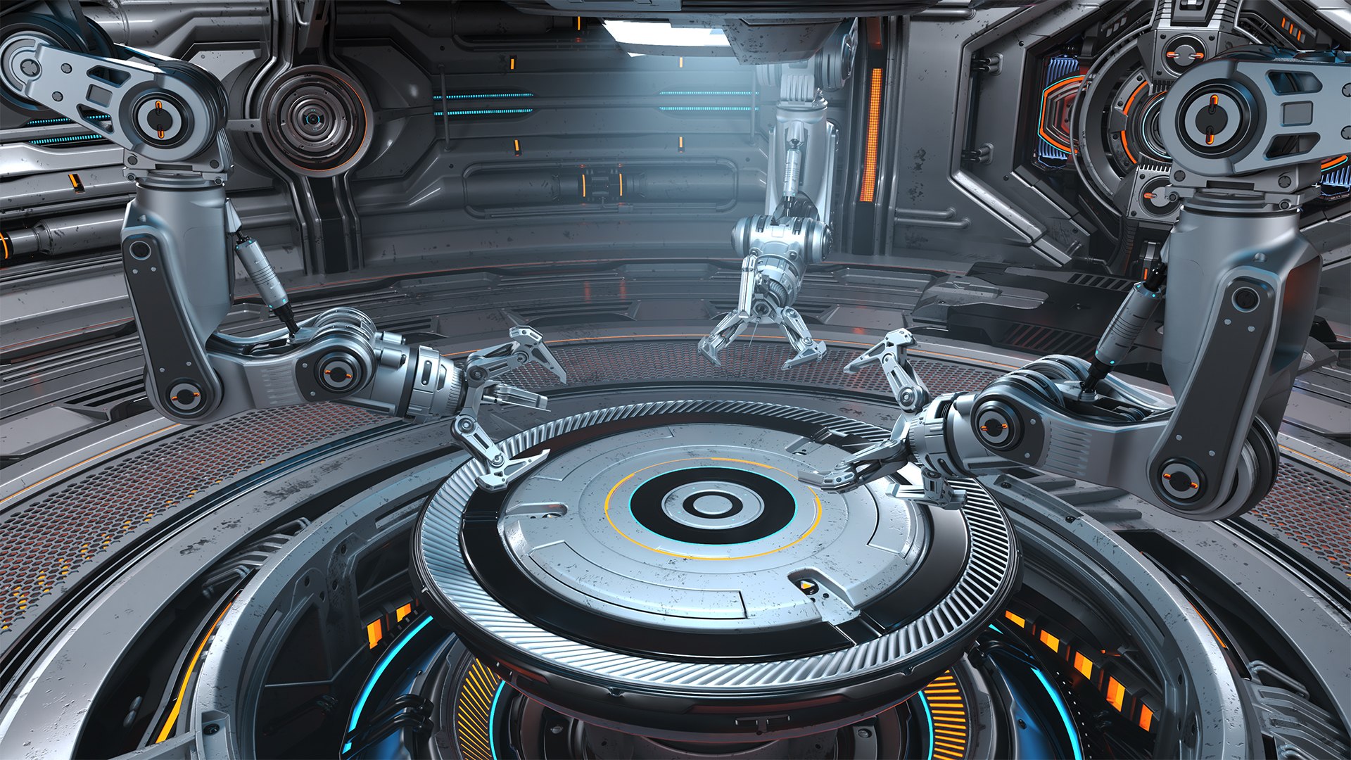 Sci-Fi Robotic Factory - Rigged 3D Model - TurboSquid 2070519