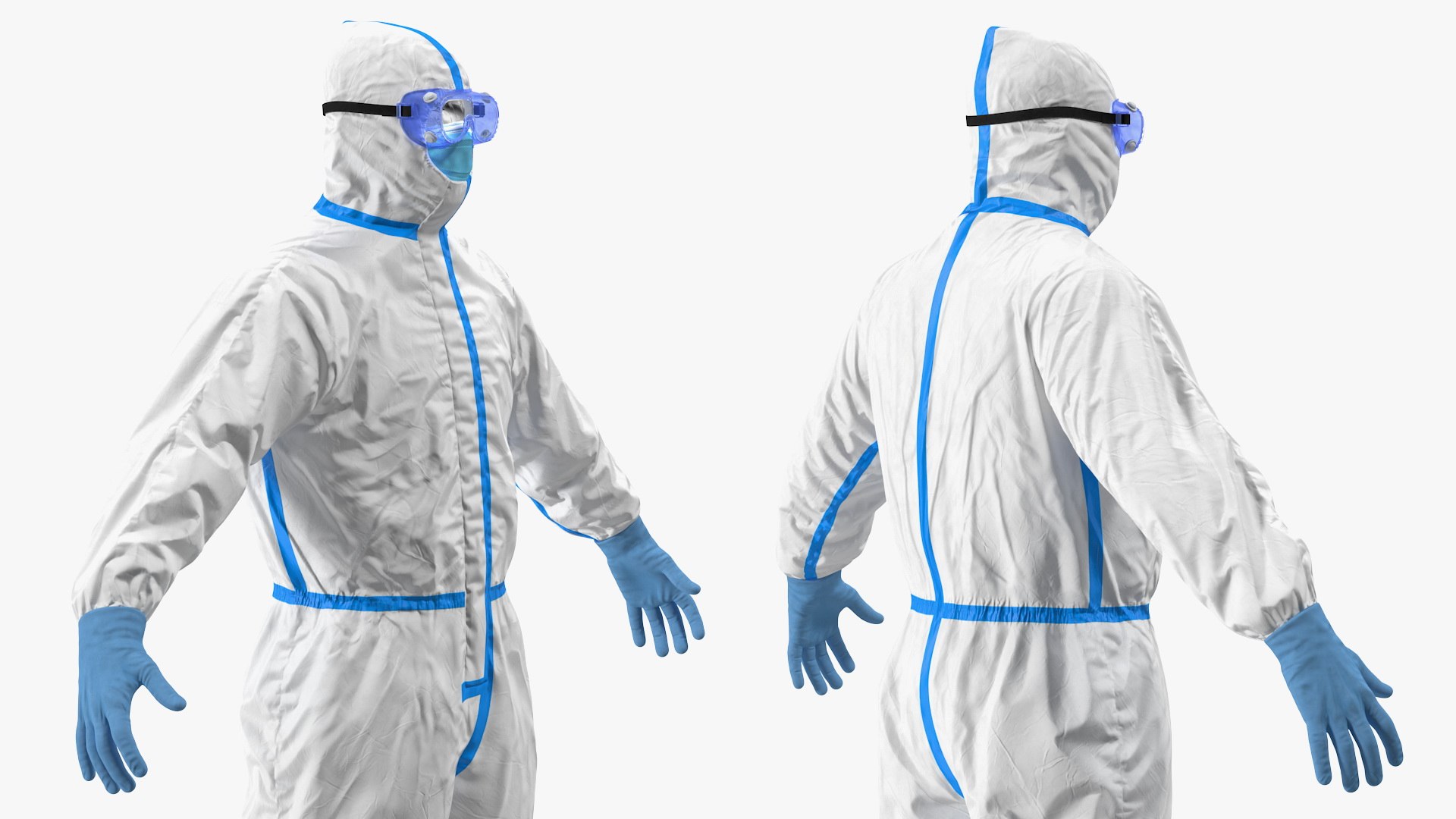 3D disposable isolation suit - TurboSquid 1565526