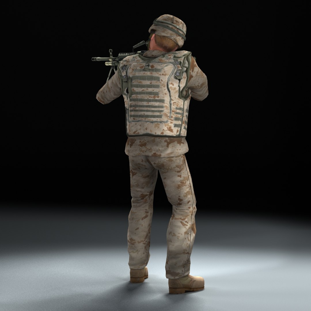 3d Model Marine Corps Rigged D