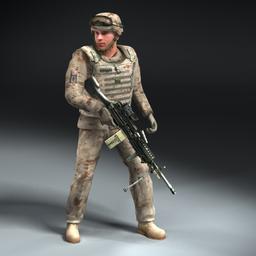 3d Model Marine Corps Rigged D