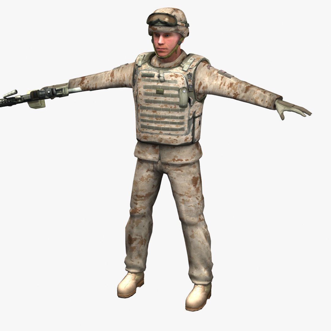 3d model marine corps rigged d