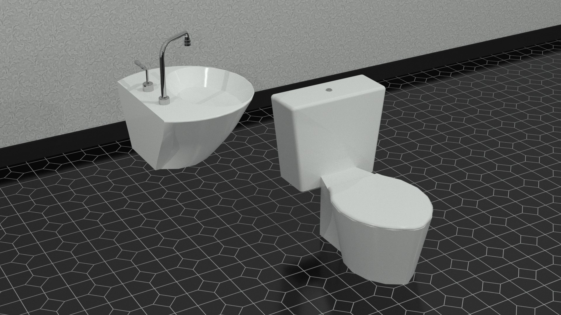 modelo 3d Lavatory set 1 - TurboSquid 2079546