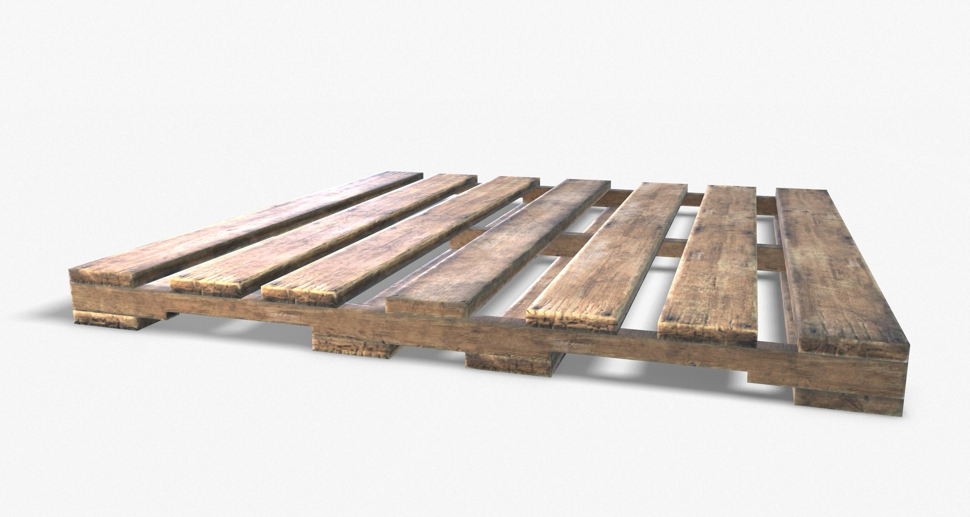 Ready Wooden Pallet Pbr 3d 3ds